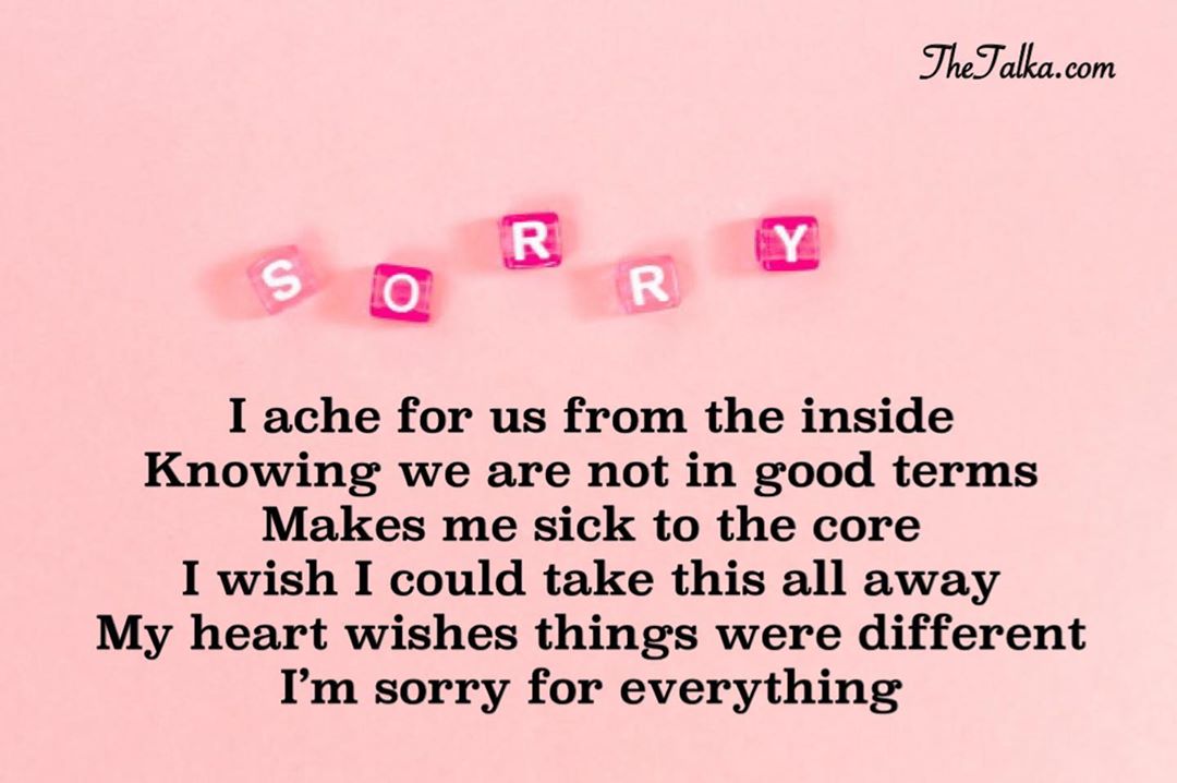 Sincere ‘I'm Sorry’ Poems - For Any Broken Heart - TheTalka